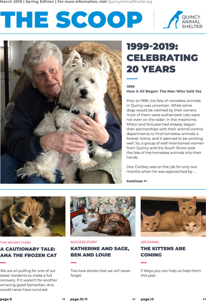 Press & Newsletter - Quincy Animal Shelter
